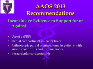 Non arthroplasty oa knee | PPTX