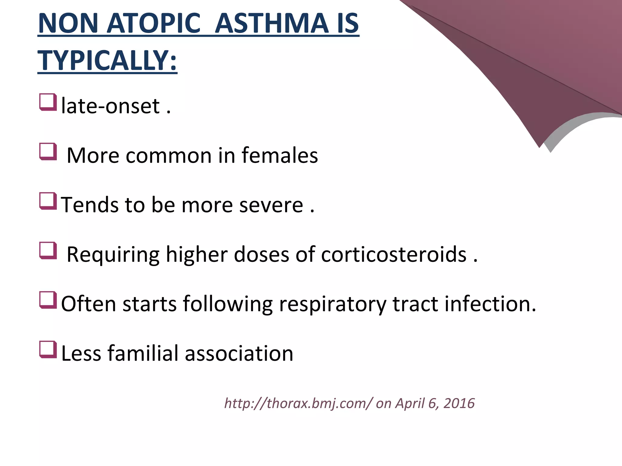 Non atopic ashtma | PPT
