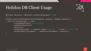 Nonblocking Database Access in Helidon SE | PPT
