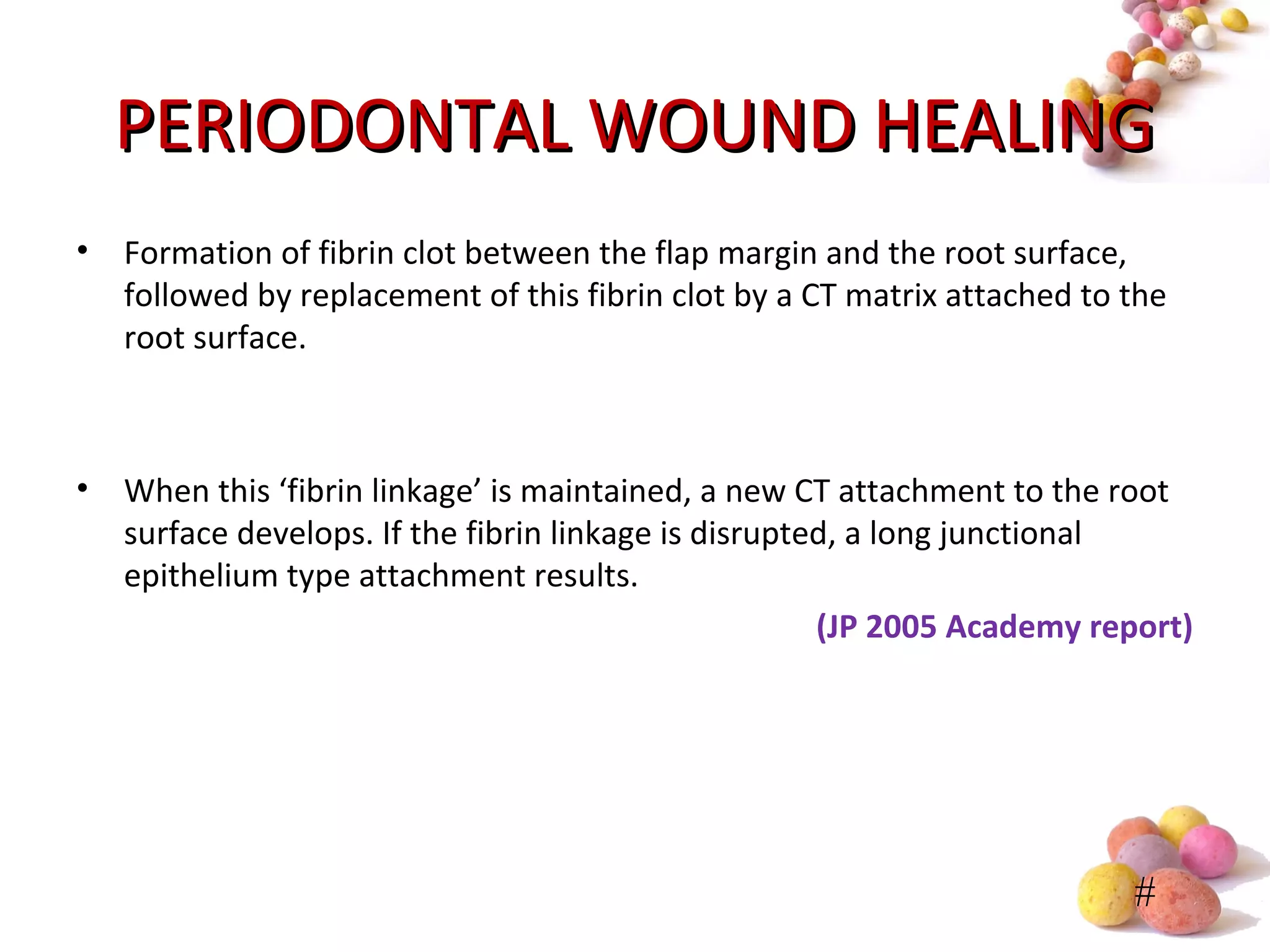 Non bone graft associated new attachment procedures | PPT