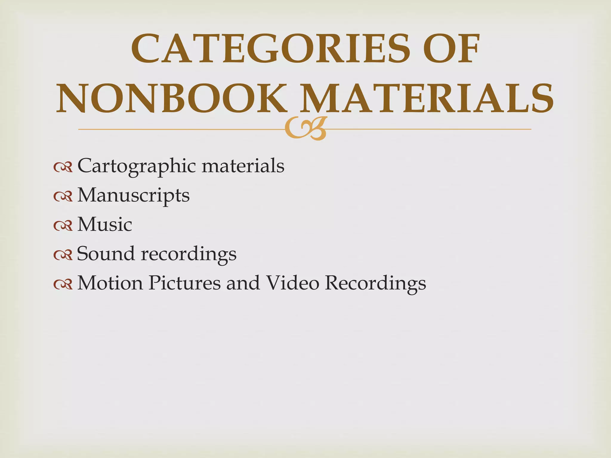 Non book materials | PPTX