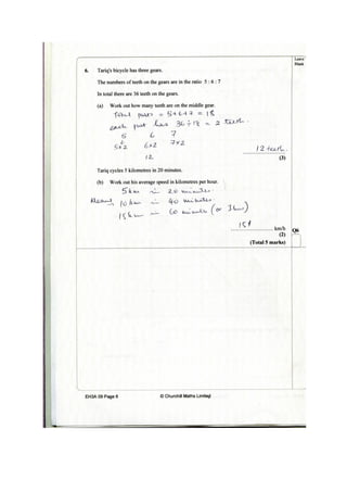 Non calculator paper 3 a model solution | PDF | Fitness and Exercise ...