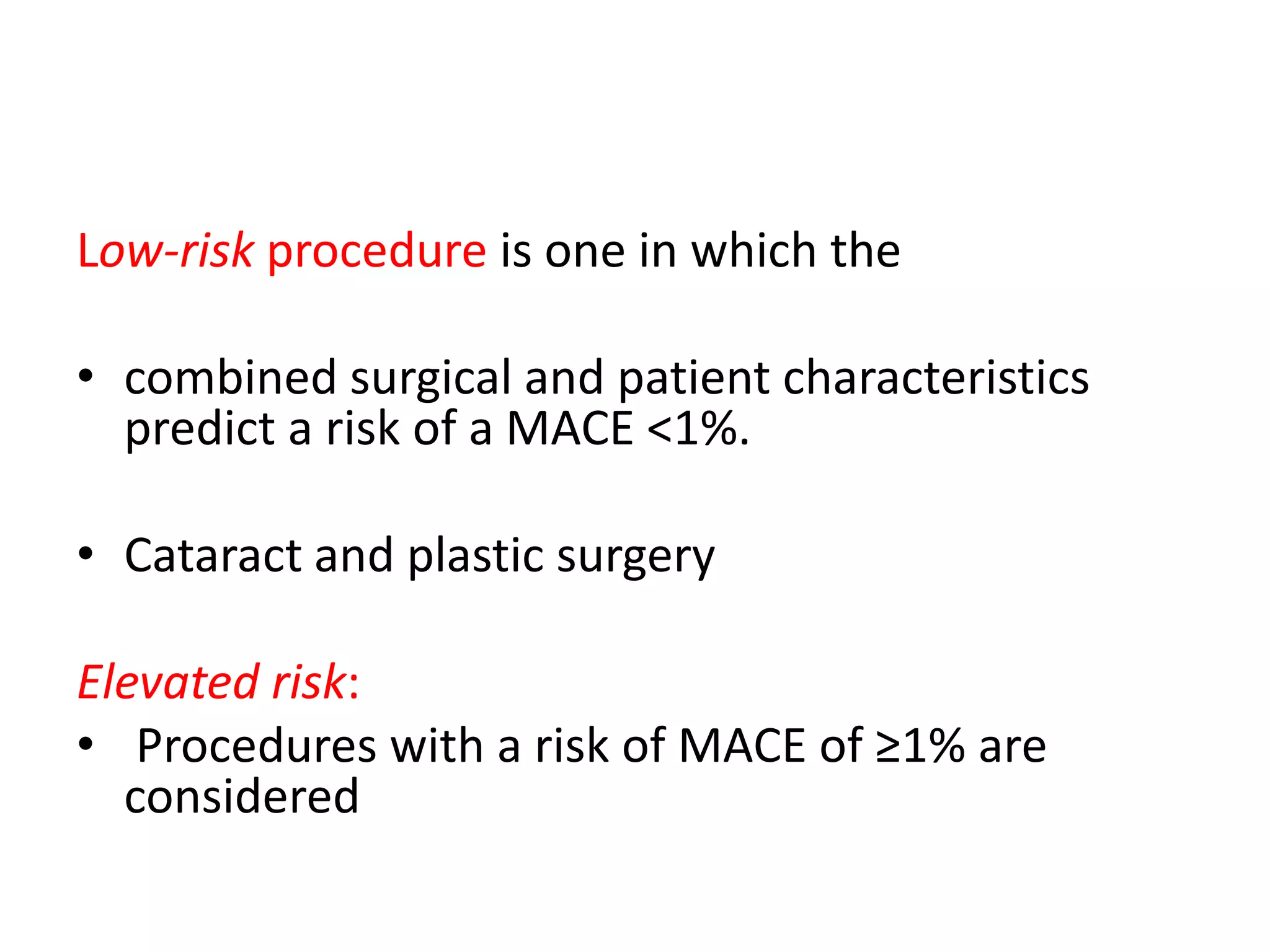 Non cardaic surgery preoperative cardiac evaluation aha esc guideline ...