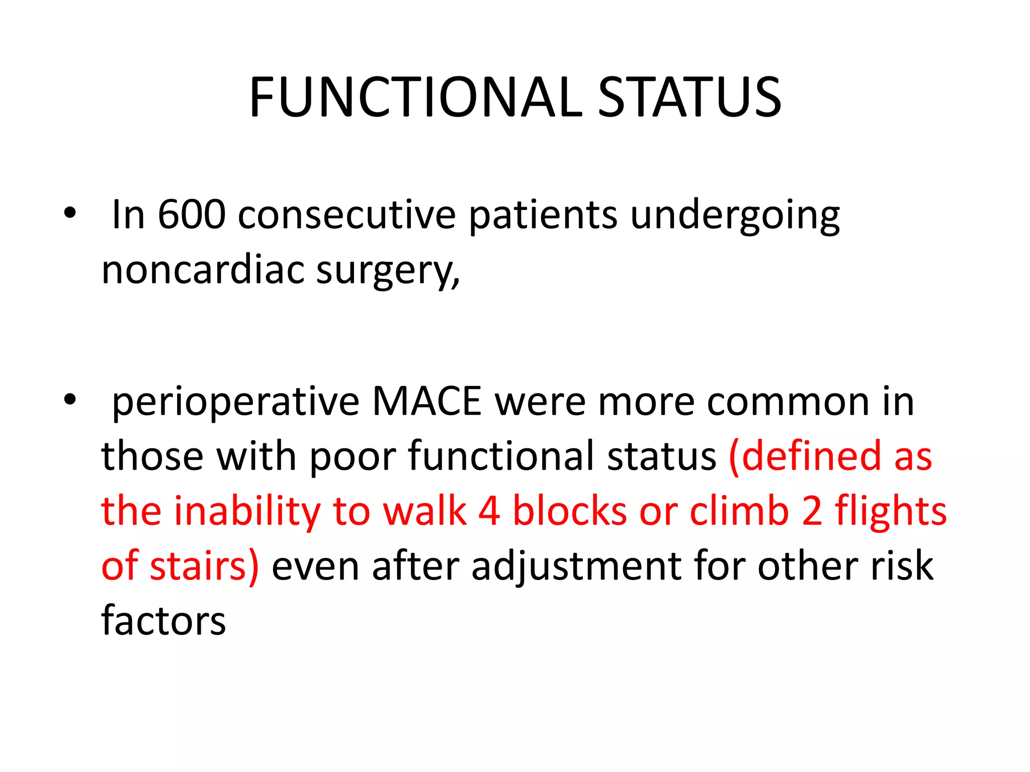 Non cardaic surgery preoperative cardiac evaluation aha esc guideline ...