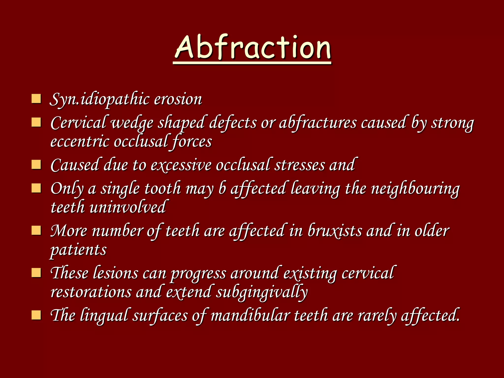 Non carious lesions | PPT