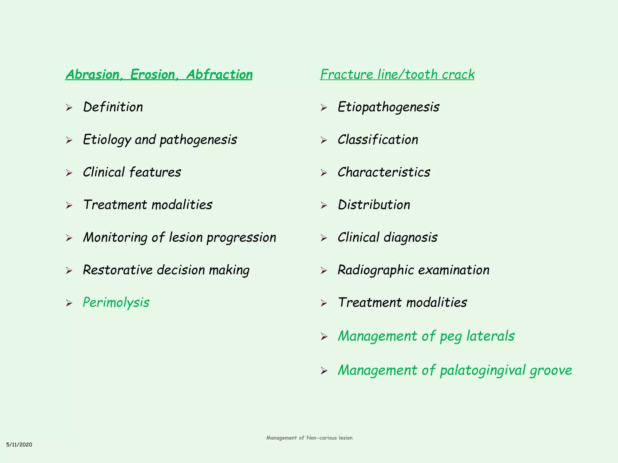 Non carious tooth lesions | PPTX