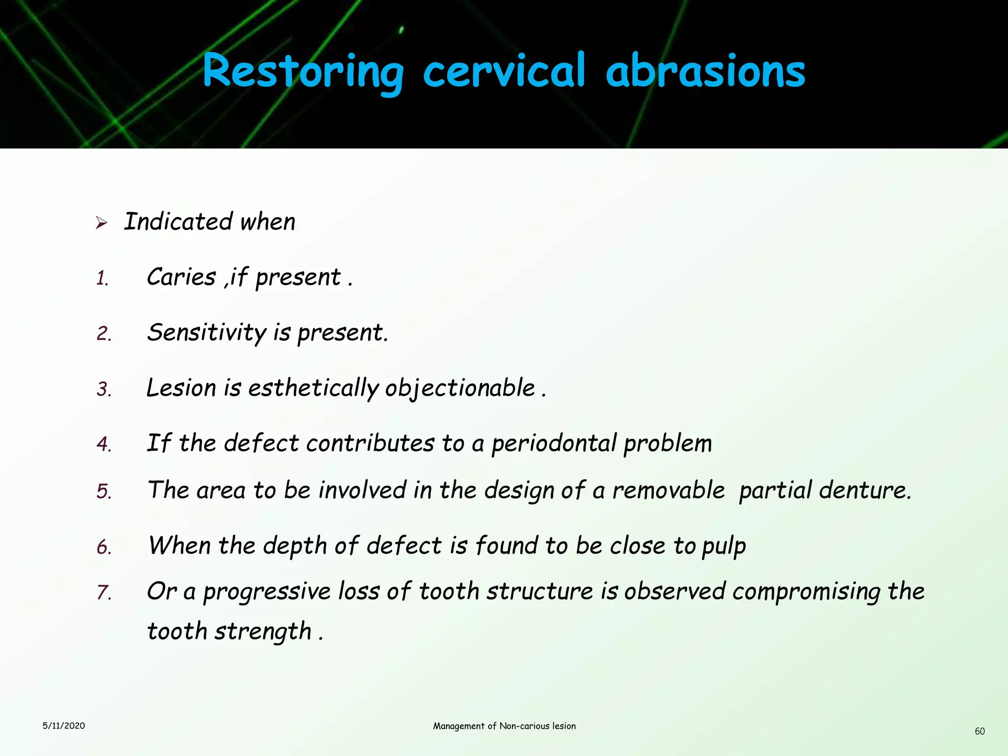 Non carious tooth lesions | PPTX