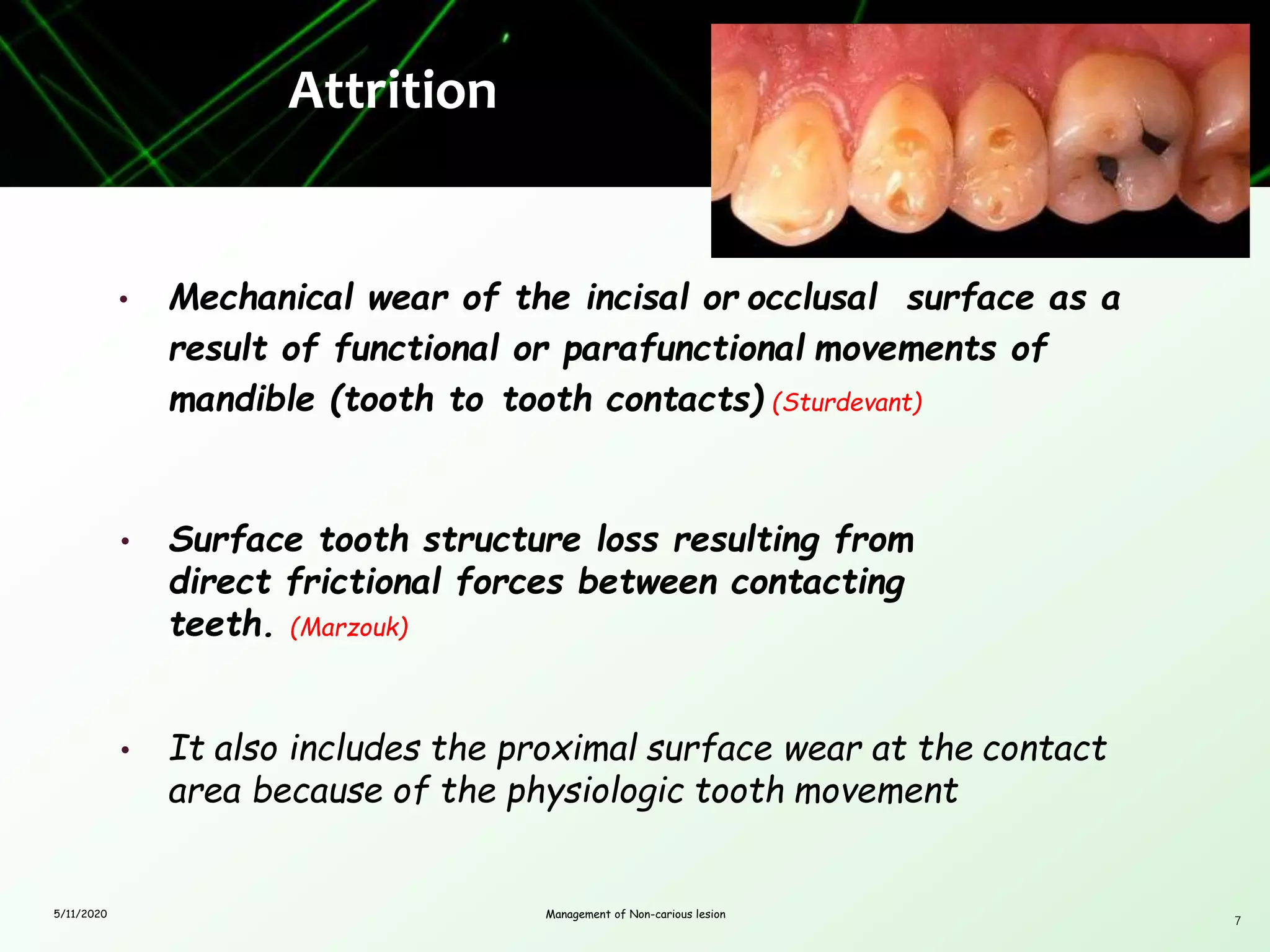Non carious tooth lesions | PPTX