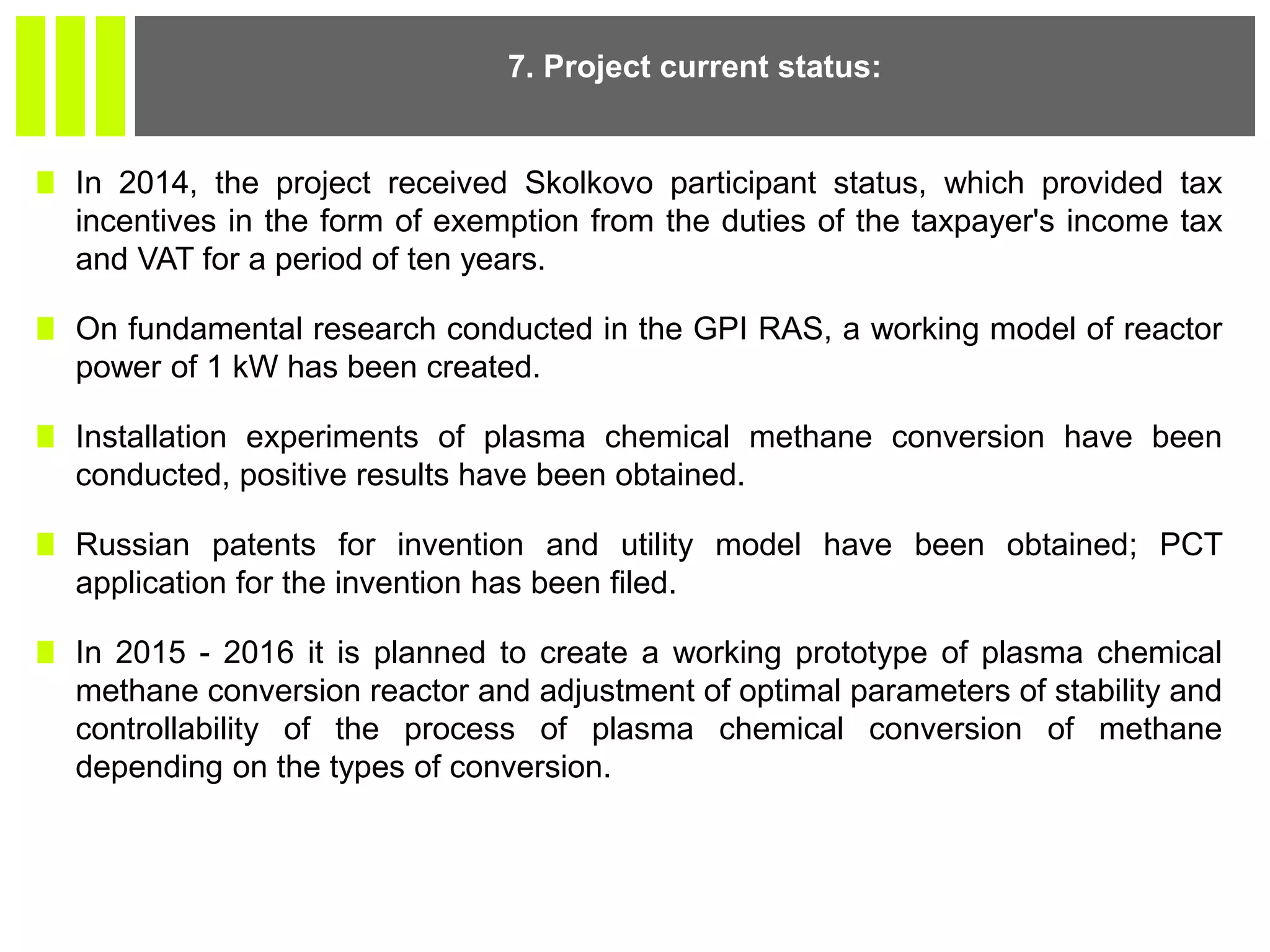 Noncatalytic methane conversion technology in the microwave plasma ...