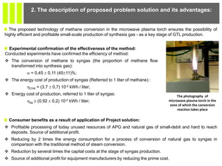 Noncatalytic methane conversion technology in the microwave plasma ...