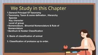 Genaral principal of taxonomy and taxonomic hierarchy | PPTX