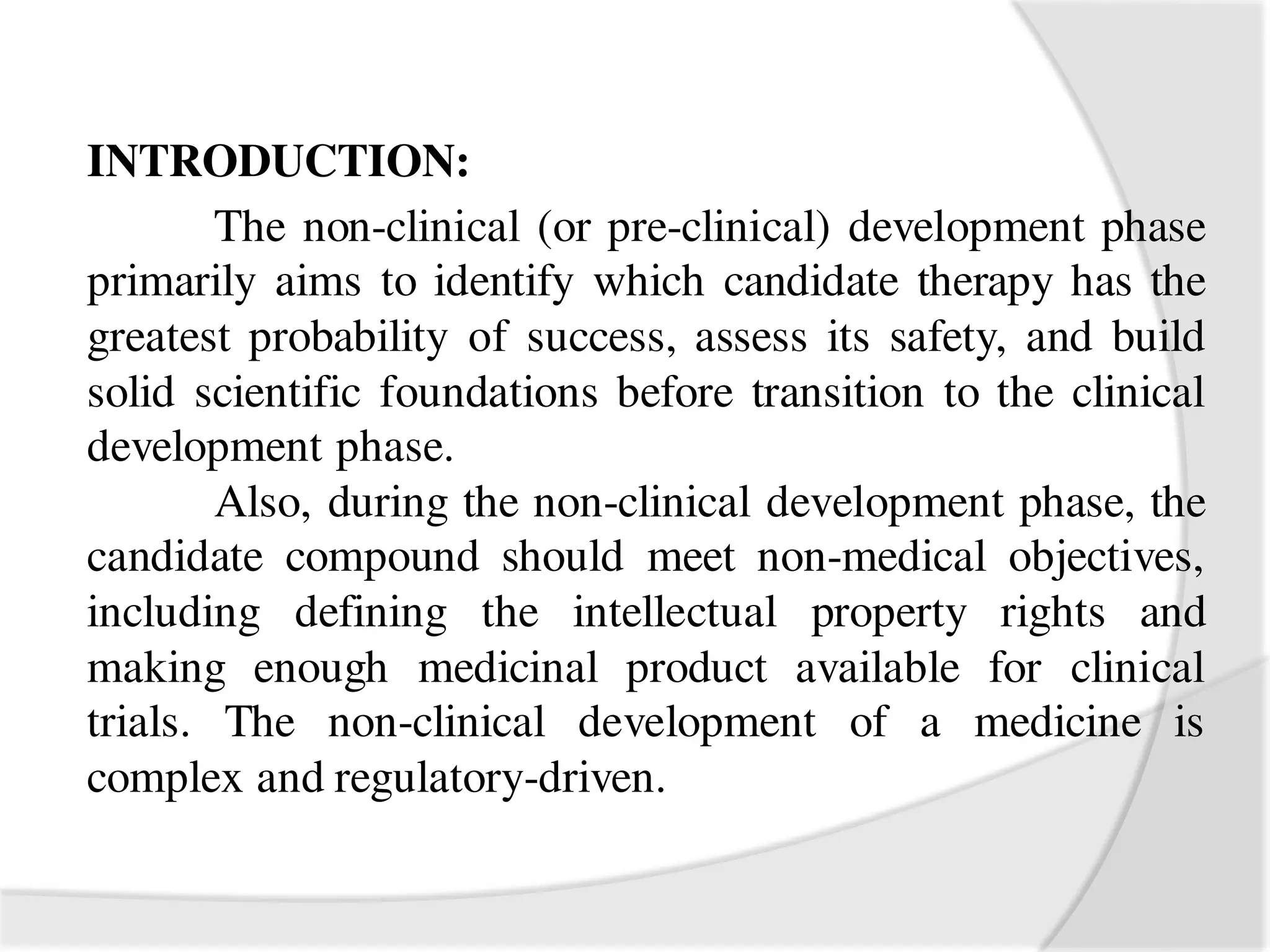Non clinical drug development. ppt | PDF