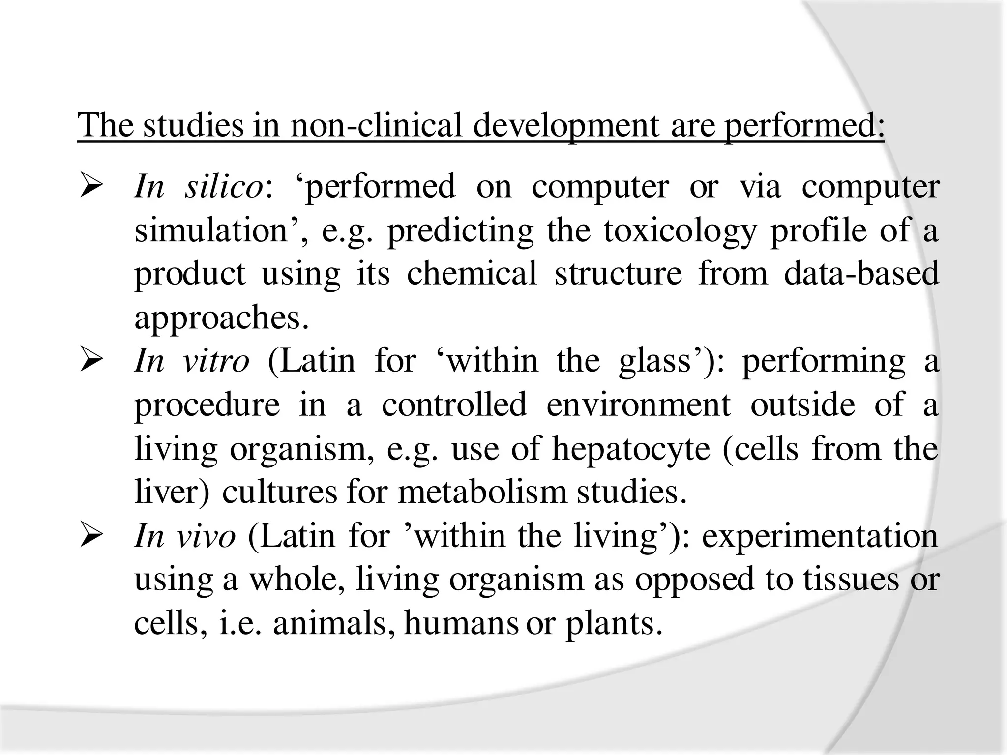 Non clinical drug development. ppt | PDF