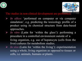 Non clinical drug development | PPTX