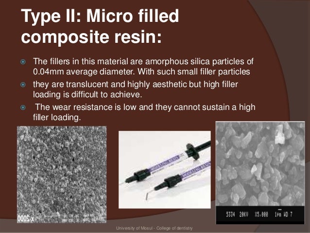 Non colored filling material