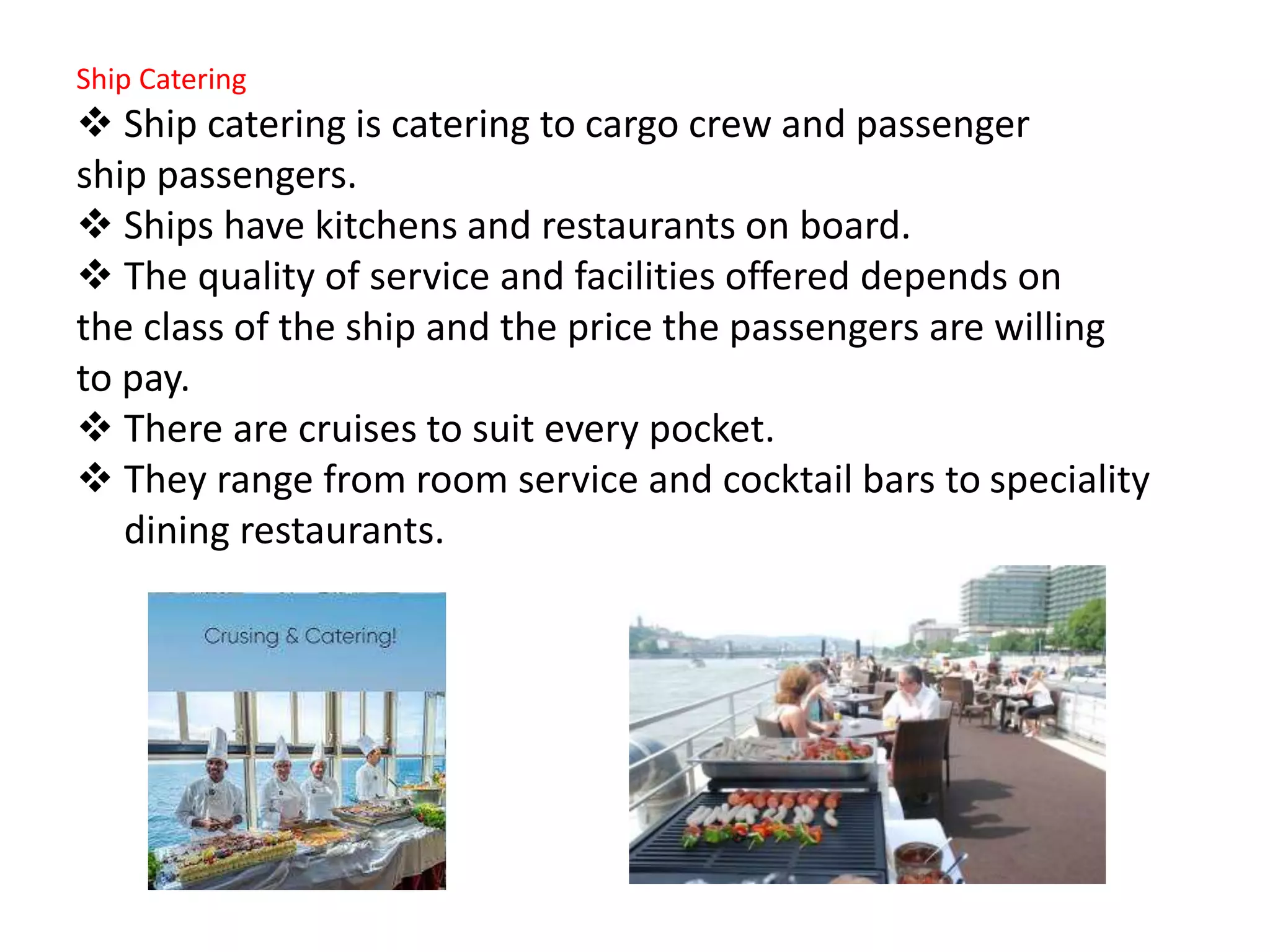 Non commercial TYPEs OF FOOD SERVICE ESTBLISHMENTS | PPTX