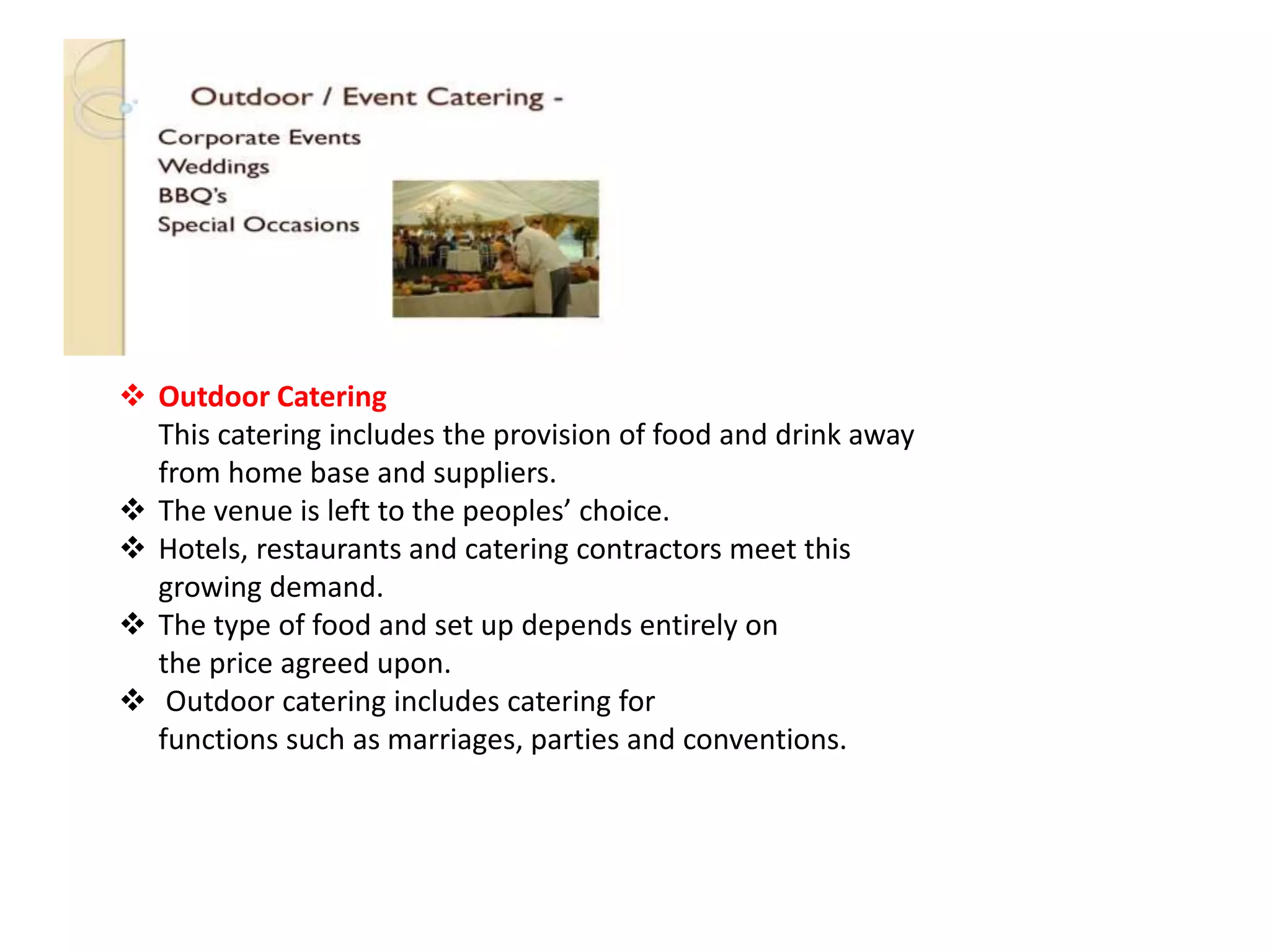 Non commercial TYPEs OF FOOD SERVICE ESTBLISHMENTS | PPTX