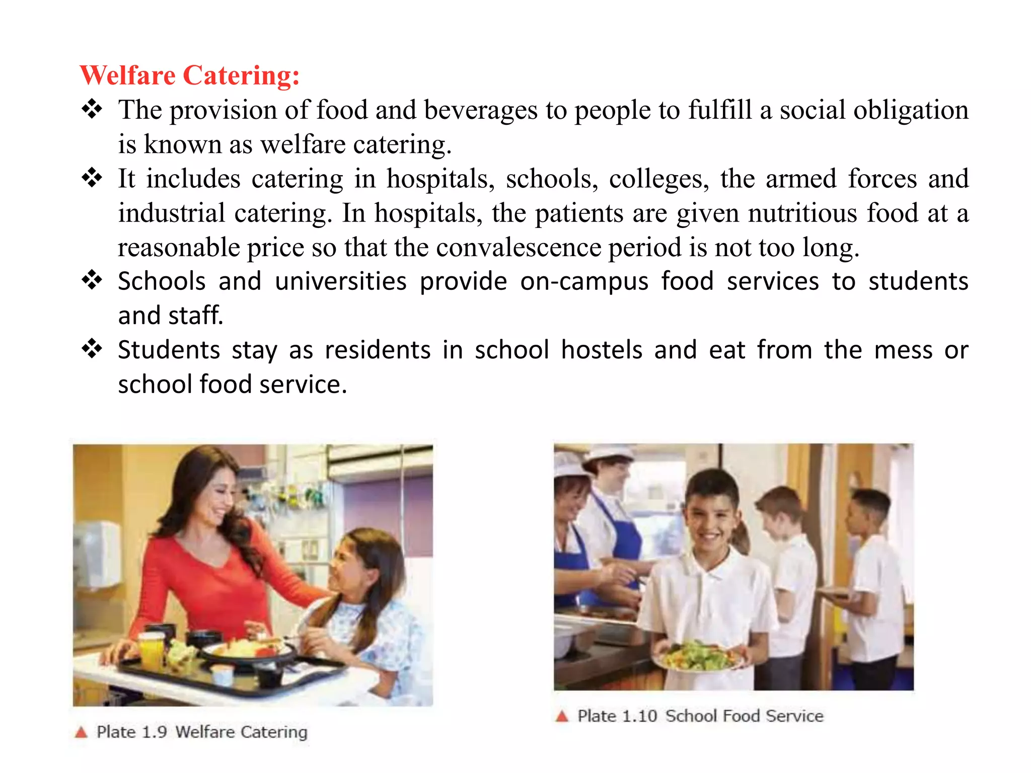 Non commercial TYPEs OF FOOD SERVICE ESTBLISHMENTS | PPTX