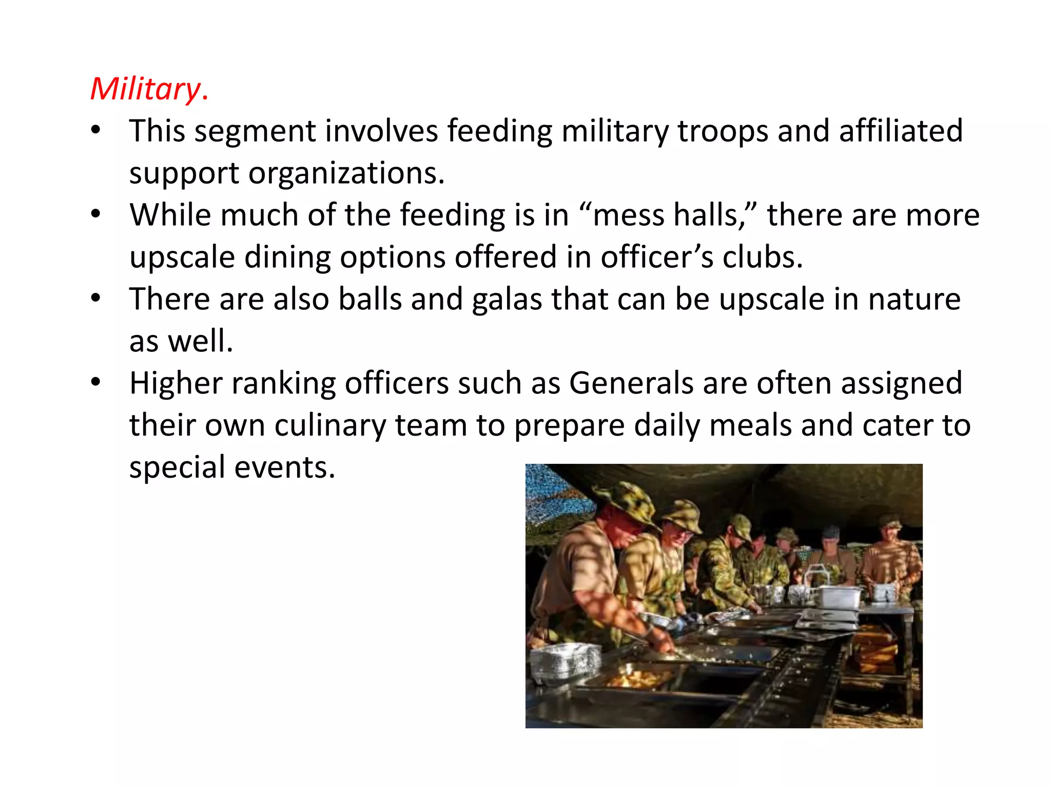 Non commercial TYPEs OF FOOD SERVICE ESTBLISHMENTS | PPTX