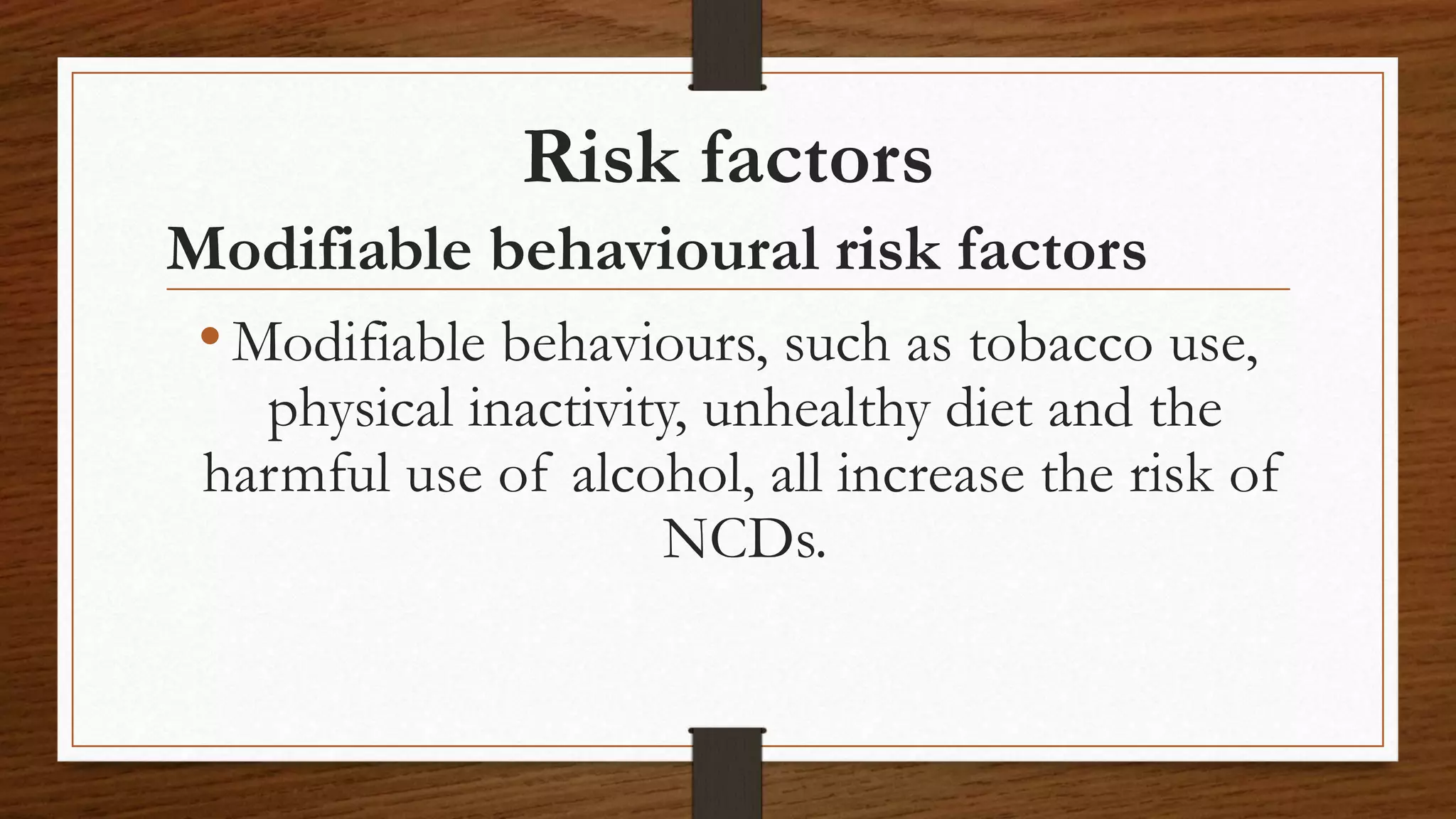 Noncommunicable diseases | PPTX