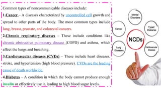 Noncommunicable Diseases . | PPT