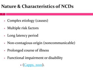 Non communicable diseases epidemeology | PPT