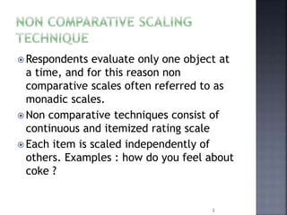 Non comparative scaling technique | PPTX