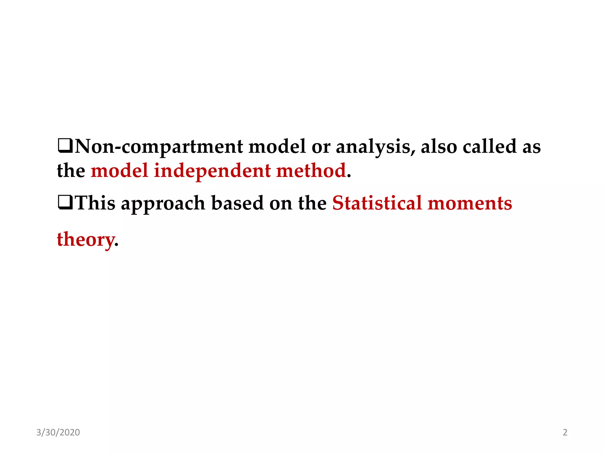 Non compartment model | PPTX