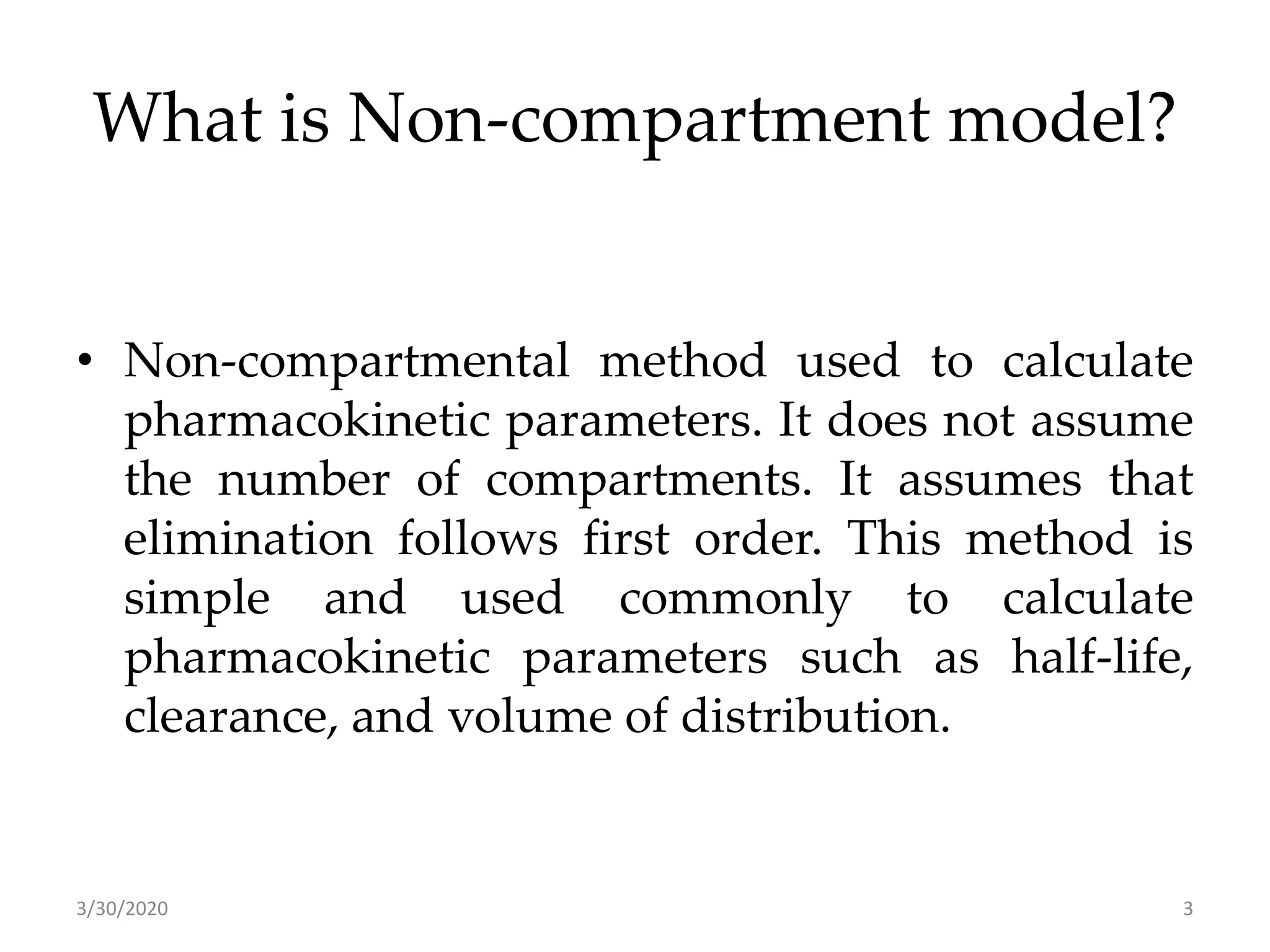 Non compartment model | PPTX
