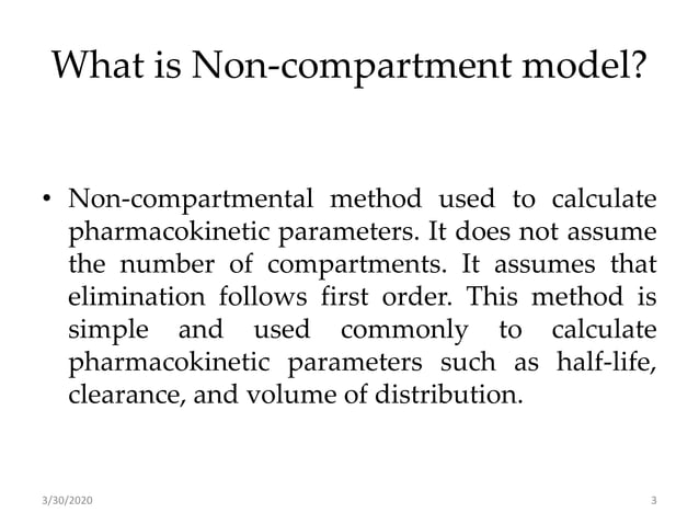Non compartment model | PPTX