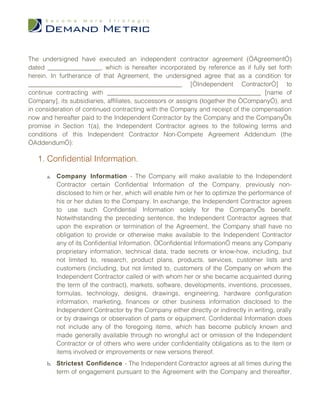 Non Compete Agreement Template | DOC