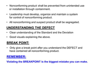 Non confirming products | PPT