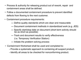 Non confirming products | PPT