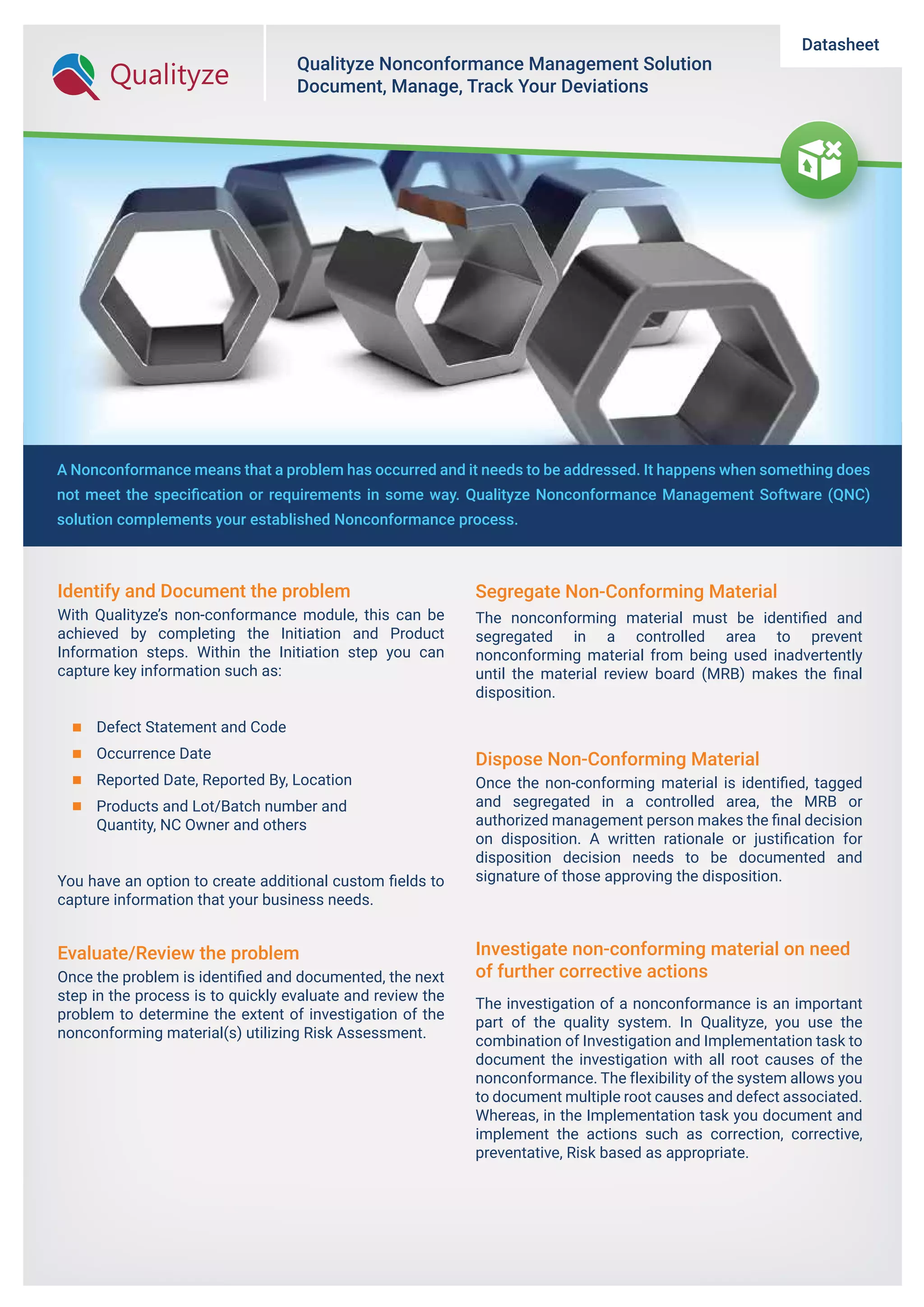 Non Conformance Management System | PDF