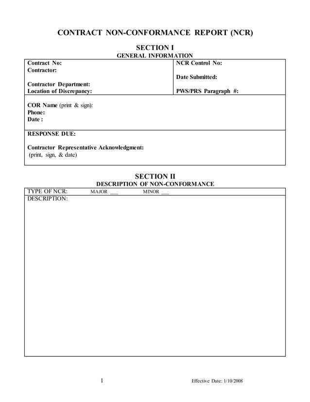 Nonconformance Report.doc