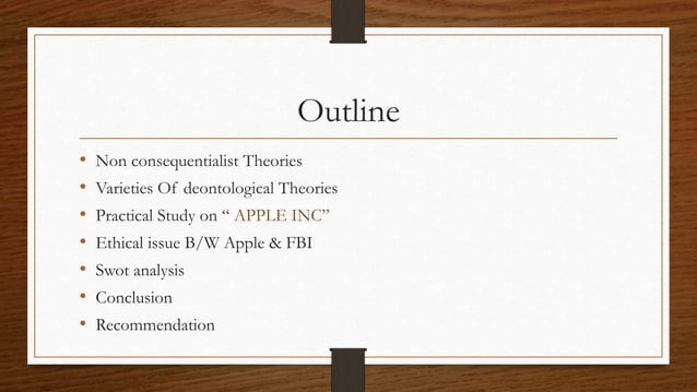 Non consequentialist theories | PPTX | Technology Industry | Industries