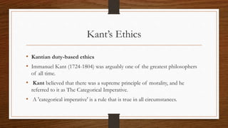 Non consequentialist theories | PPTX