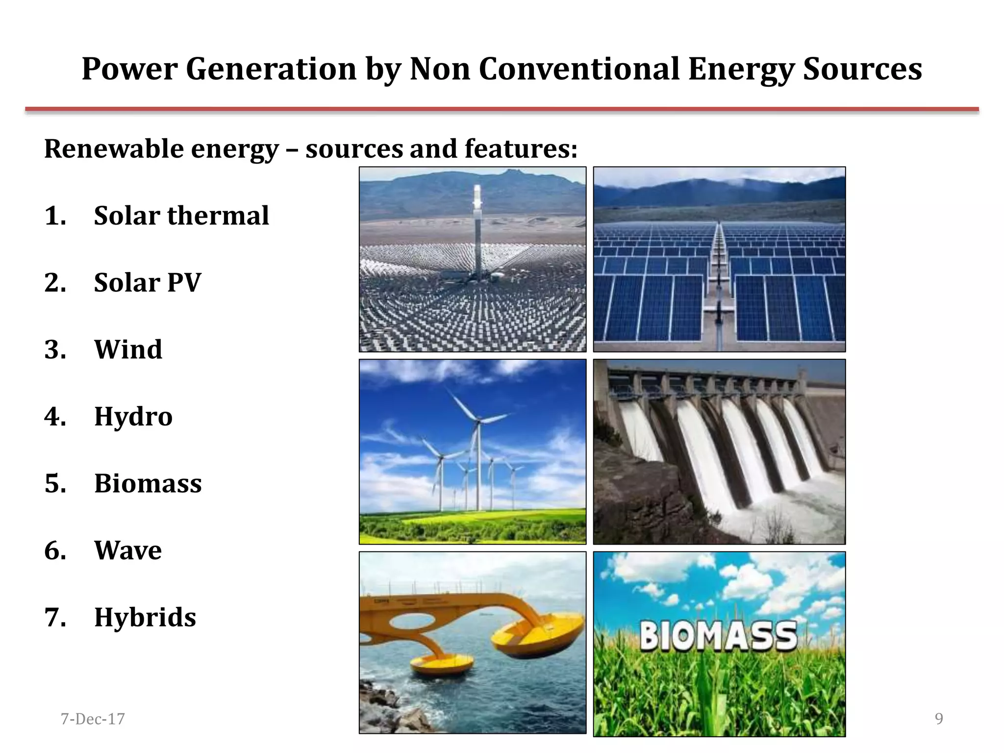 Power Generation by Non Conventional Energy Sources | PPTX