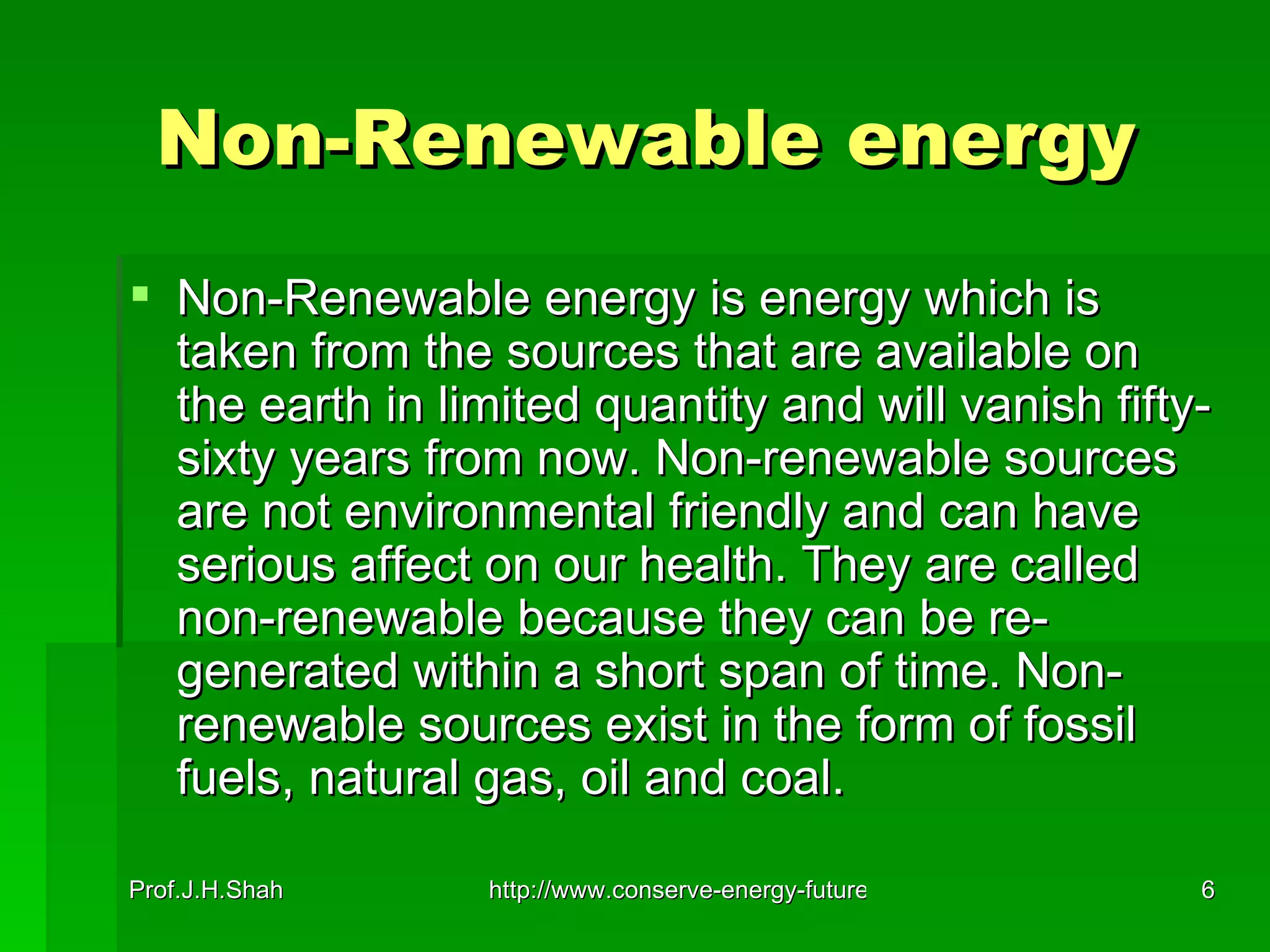 Non conventional energy | PPT