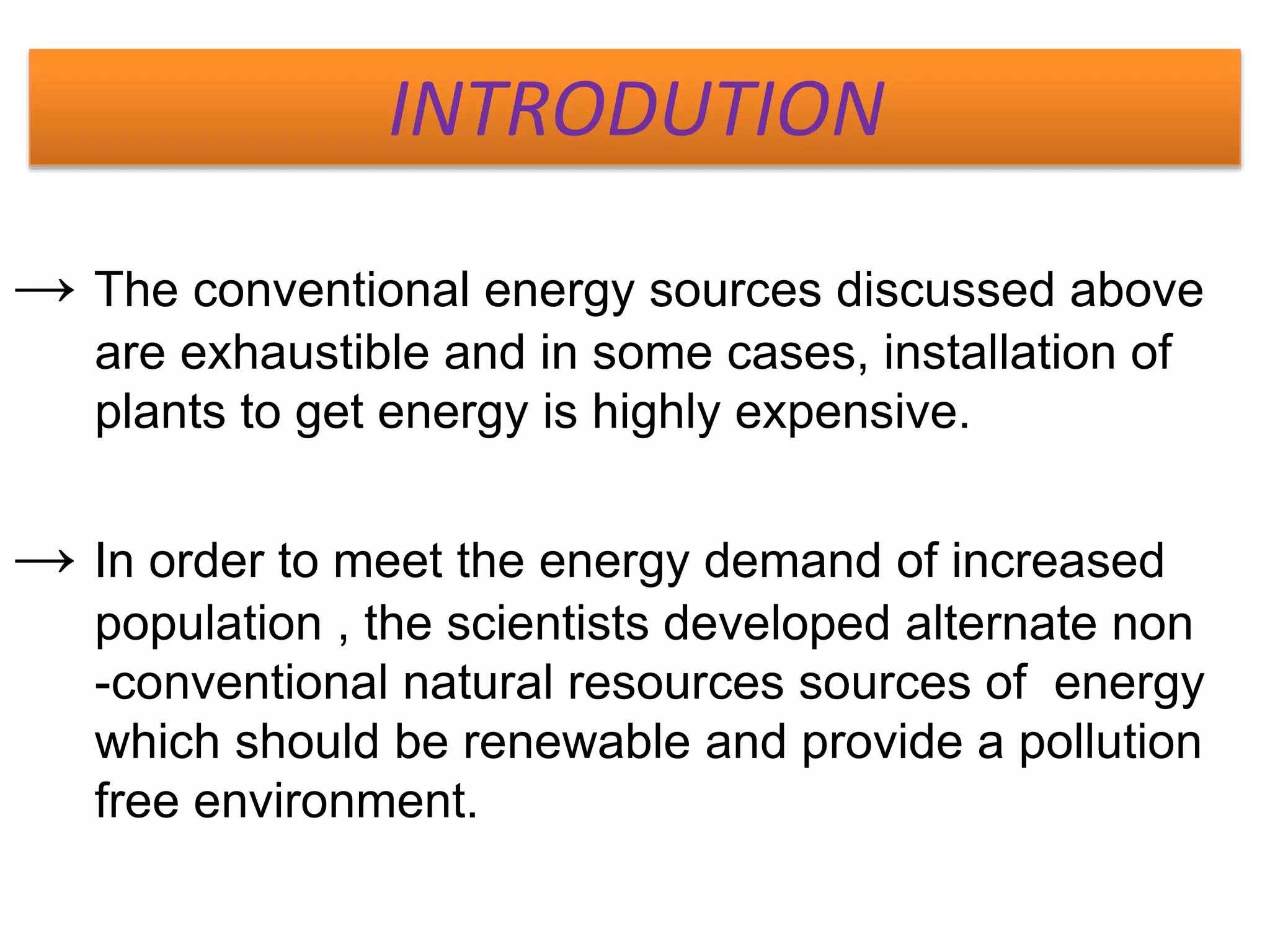 Nonconventional energy sources | PPTX