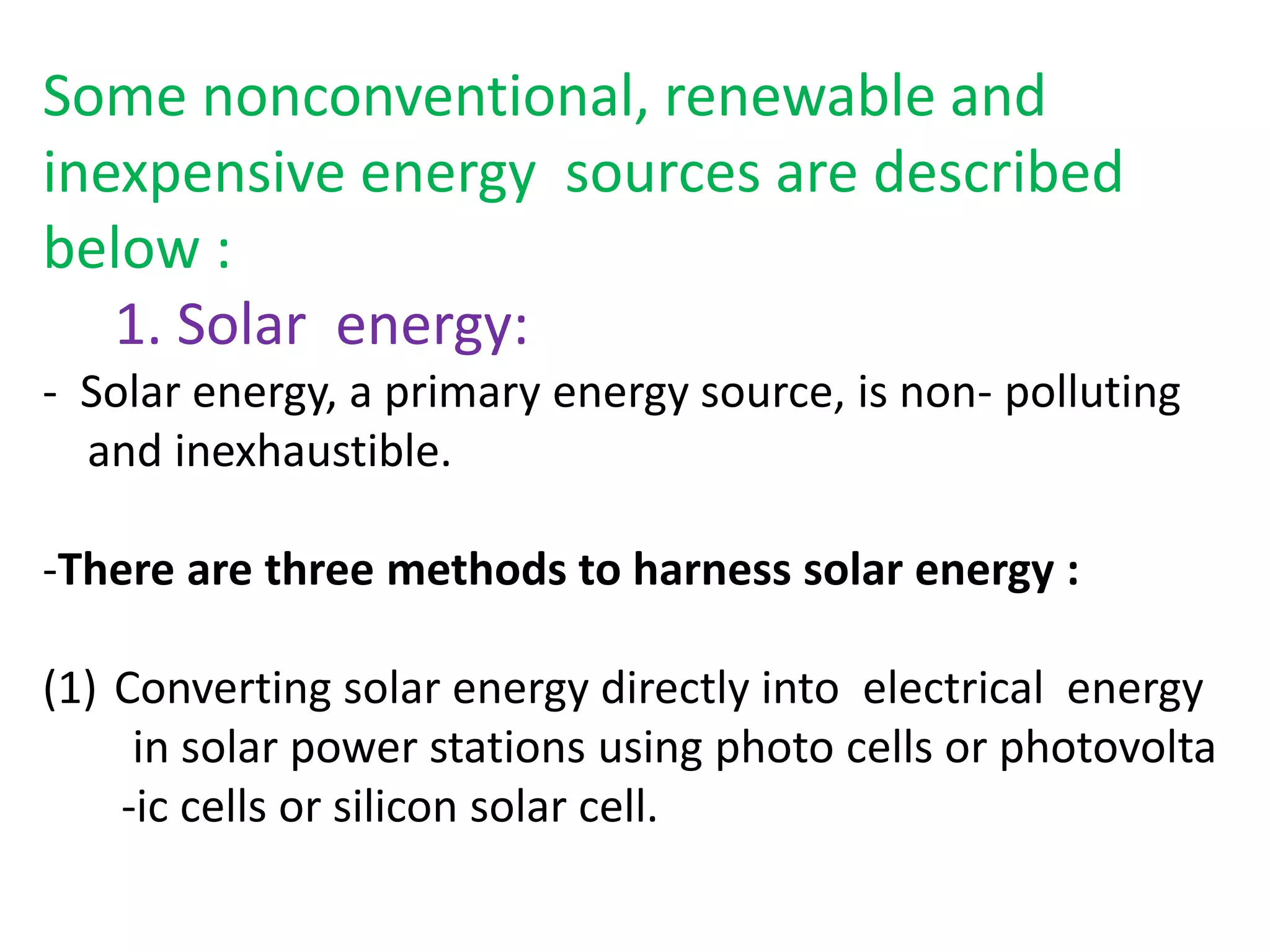 Nonconventional energy sources | PPTX