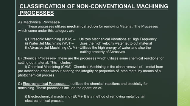 Non conventional Machining processes For B.Tech Mechanical Engineering ...