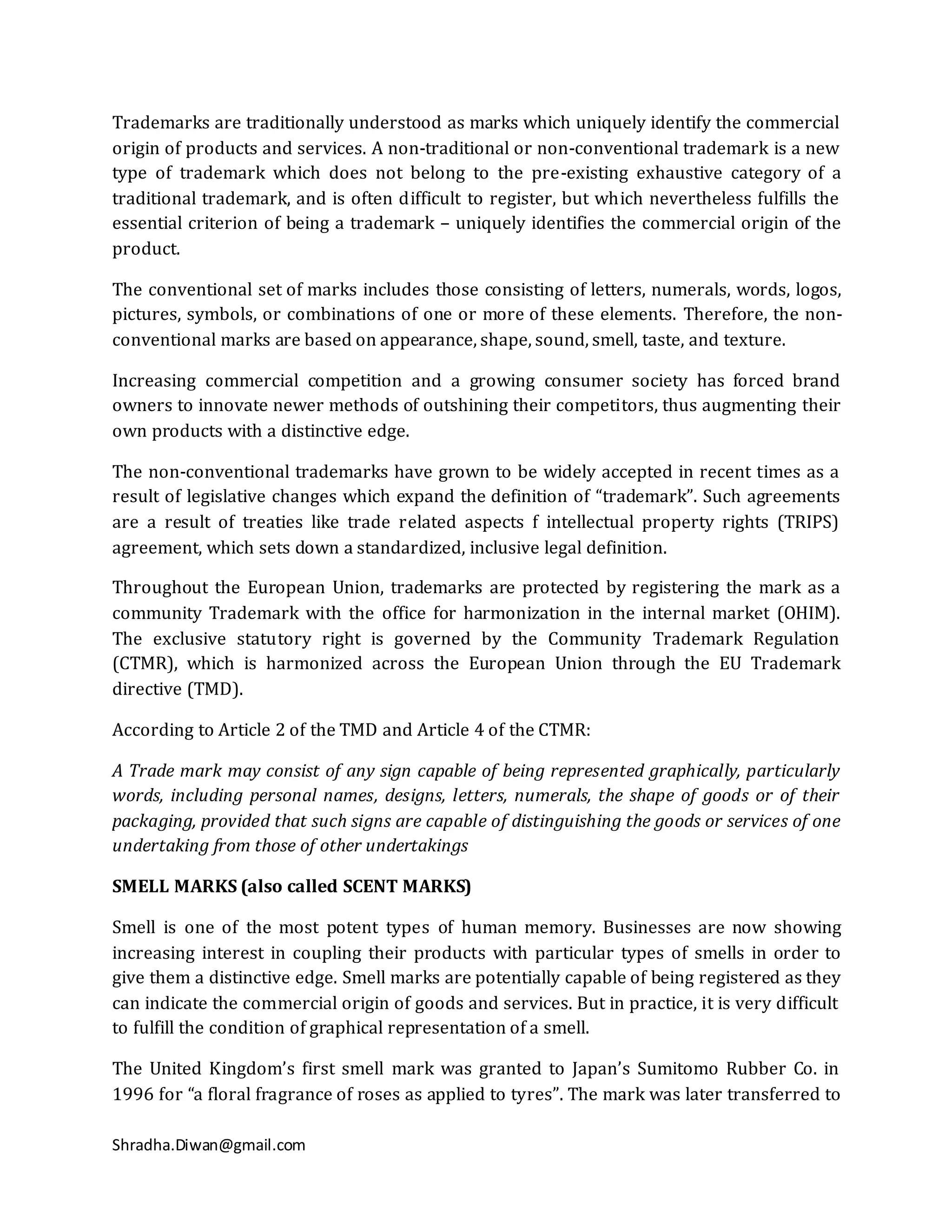Nonconventional Trademarks | PDF