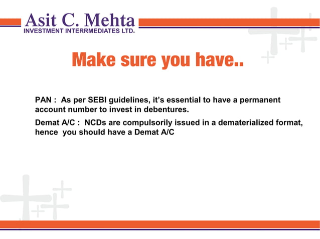 Non Convertible Debentures | PPT