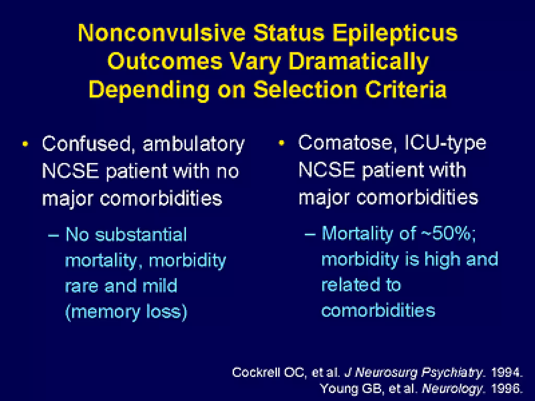 Non convulsive status epilepticus clinical features, diagnosis | PPTX