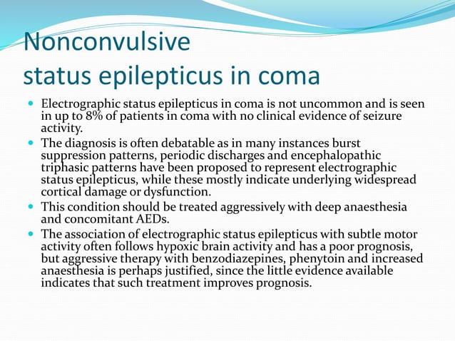 Non convulsive status epilepticus clinical features, diagnosis | PPTX