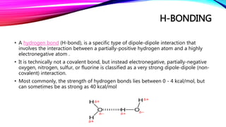 Non covalent bonds | PPTX