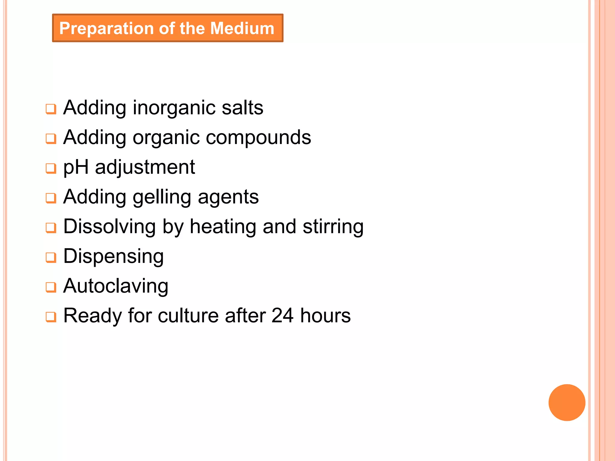 Preparation of plant tissue culture media,types and Sterilization | PPTX