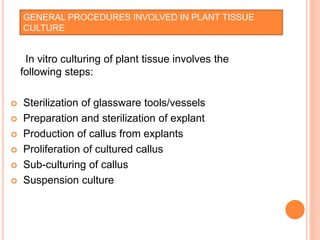 Preparation of plant tissue culture media,types and Sterilization | PPTX