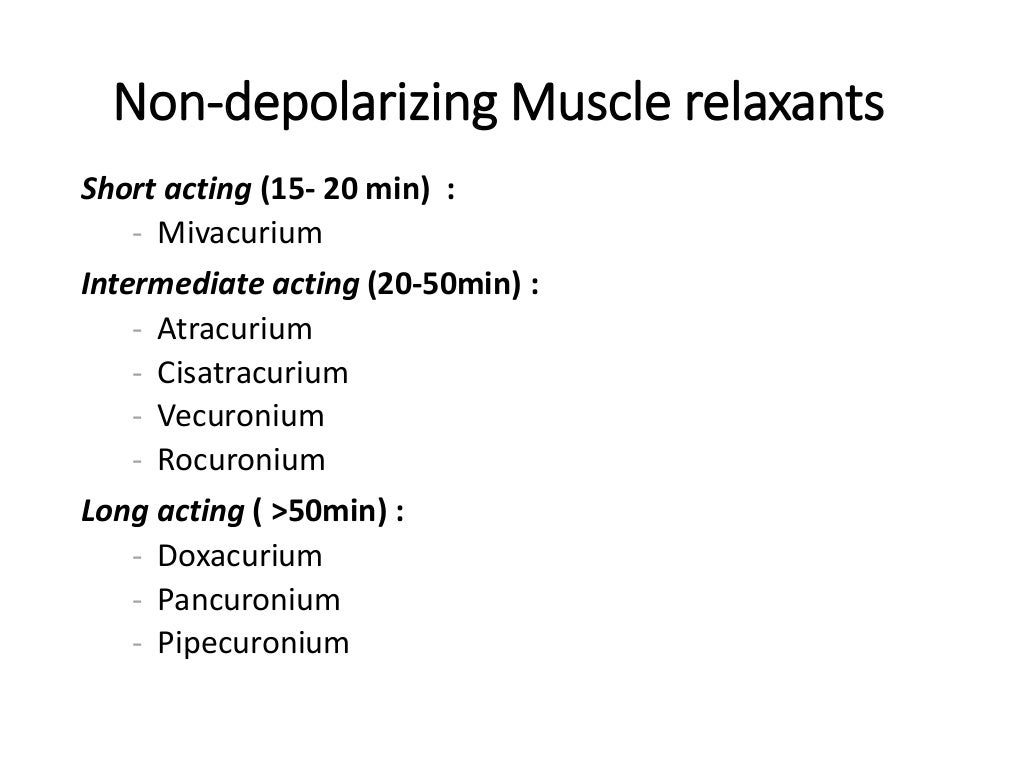 Nondepolarizing muscle relaxants | PPTX | Chemistry | Science